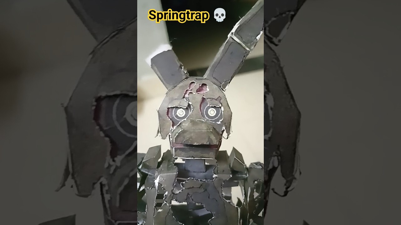 springtrap papercraft (stop motion)#fnaf#fivenightsatfreddy #springtrap