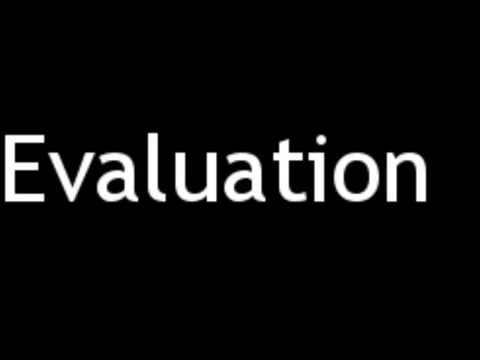 How to Pronounce Evaluation