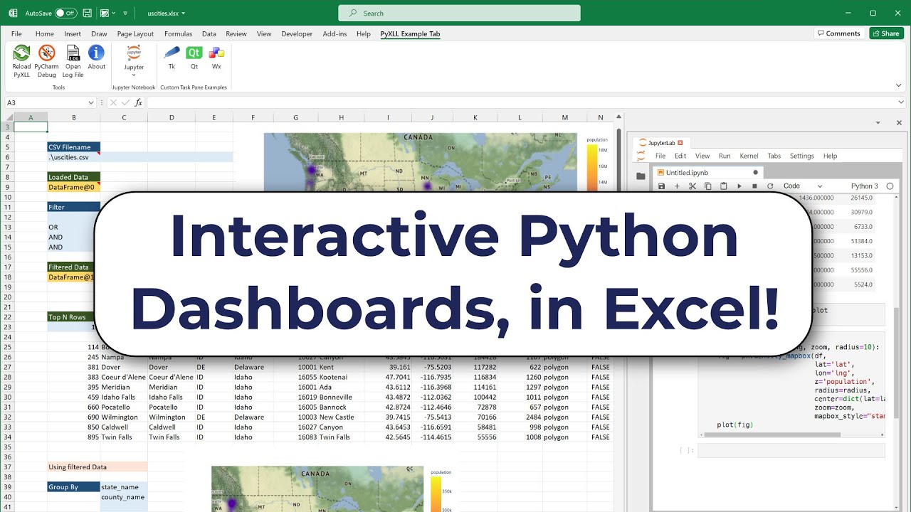 Interactive Python Dashboards in Excel