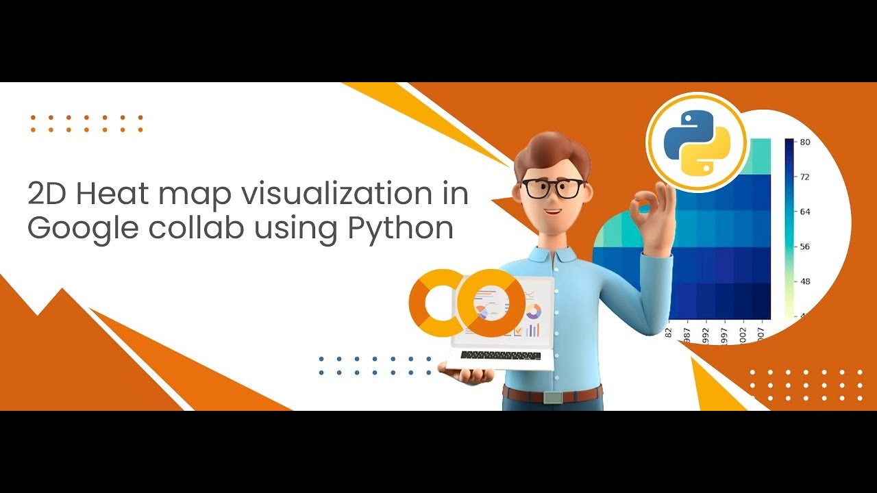 2D heat map visualization in google colab using python #visualization #heatmap #python