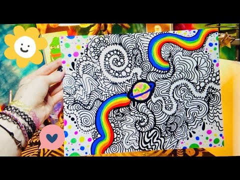HOW TO DOODLE TRIPPY ART! (draw with me!)