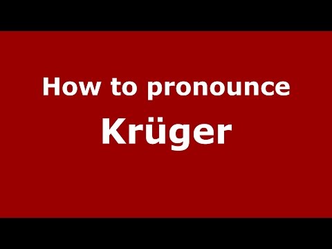 How to pronounce Krüger (Spanish/Argentina) - PronounceNames.com