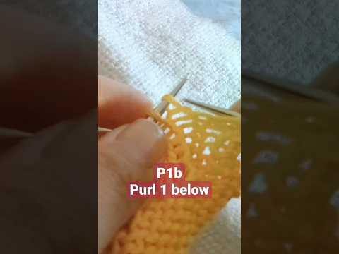 P1b - Purl One Below Knitting Abbreviation #knitting