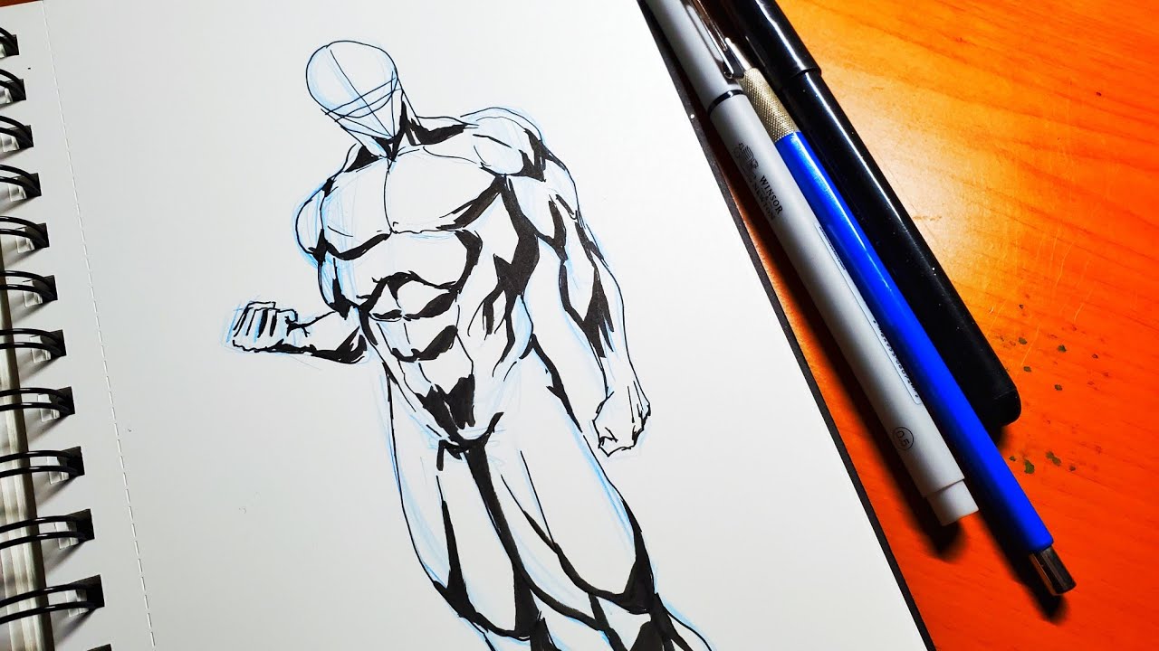Drawing Dynamic Poses from reference using Pinterest (Drawing Practice #8) #shorts