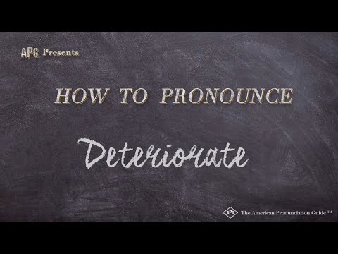 How to Pronounce Deteriorate (Real Life Examples!)