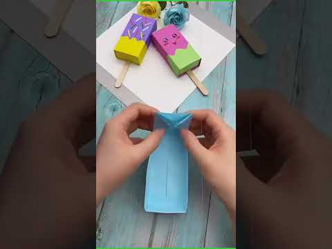 How to make paper craft icecream summer holiday craft ideas for preschoolers #shorts #youtubeshorts