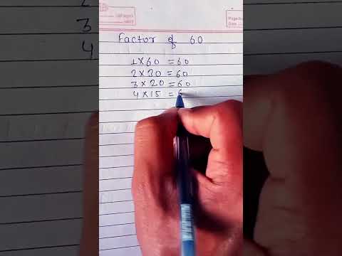 find the factor of 60 | 60 ka gunan khand nikale