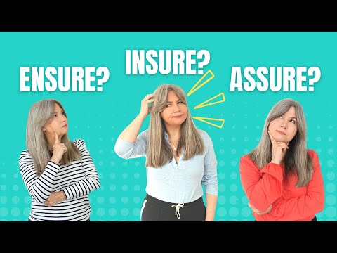 Ensure v Insure (+Assure). Which is right? #shorts