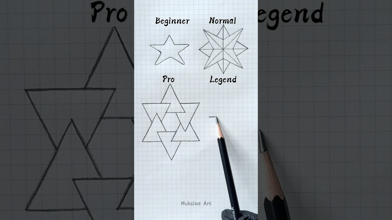 How to draw star😱⭐️ #shorts #craft #art #drawing #crafts #satisfying
