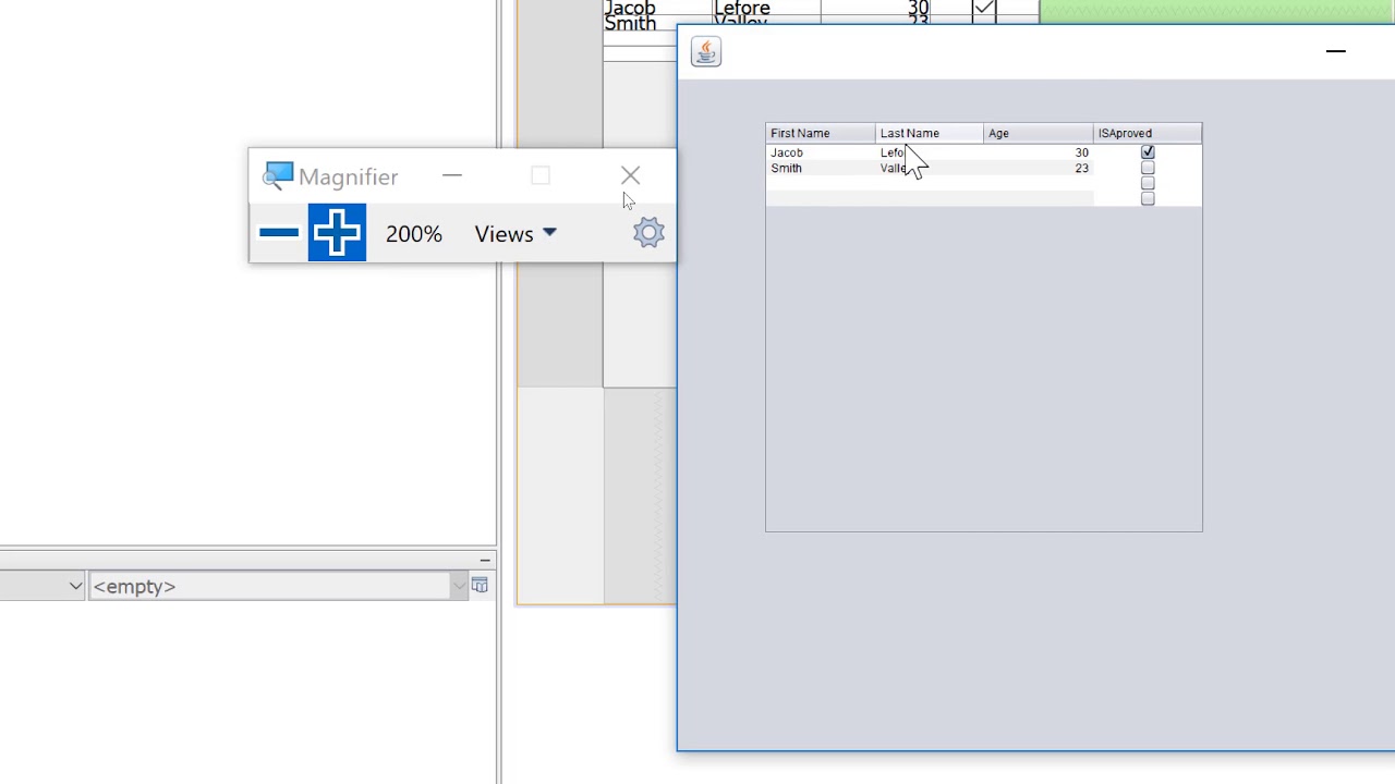JTable and JTree in Java Swing Example Tutorial Part-7