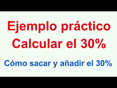 Ejercicios de porcentajes - Sacar y añadir el 30 % de 776
