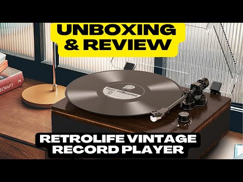 UNBOXING & REVIEW - Retrolife Vintage Record Player w/ Performance Speakers & ATN3600L Stylus R512