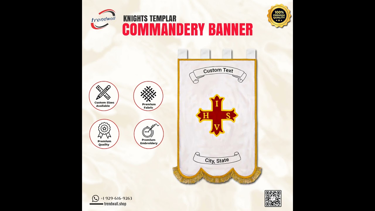 Custom Masonic Deluxe Banner  | Premium Handcrafted Design