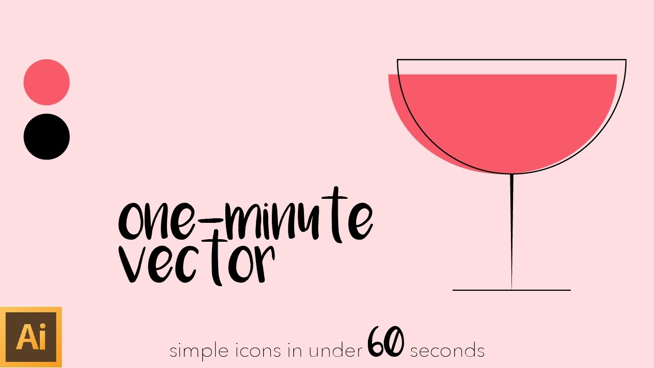 One Minute Vector #1 | simple icons in under 60 seconds