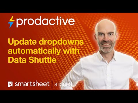 Smartsheet demo using Data Shuttle demo to update dropdowns automatically