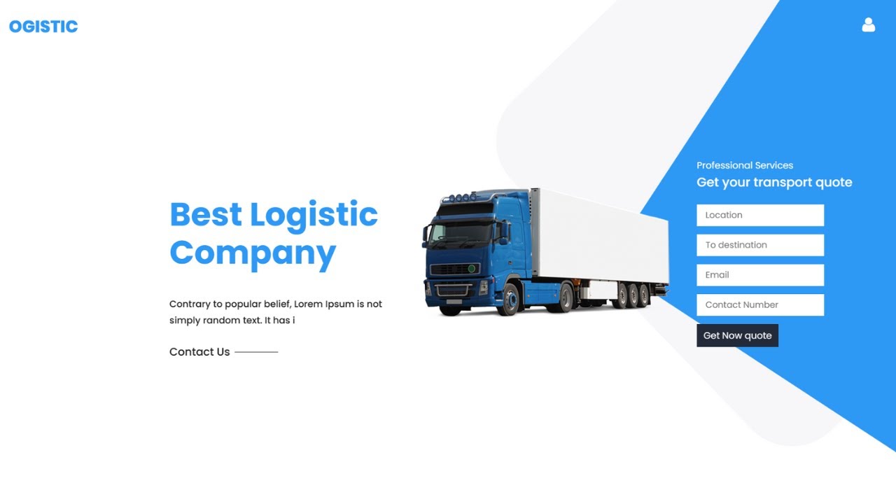 Create a Professional Logistic Website Using HTML and CSS | Full Source Code Included