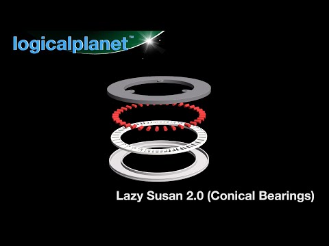 🔪 Lazy Susan Mechanism 2.0 (Conical Bearings) 180mm OD・Free 3D File for ...