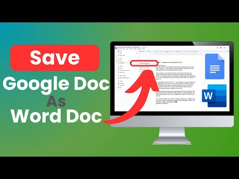 How To Save Google Doc File as a Microsoft Word File.