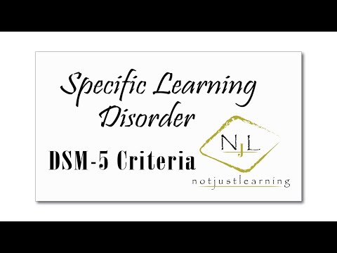 Specific Learning Disorder (SLD) Definition, DSM-5 Criteria, signs/symptoms