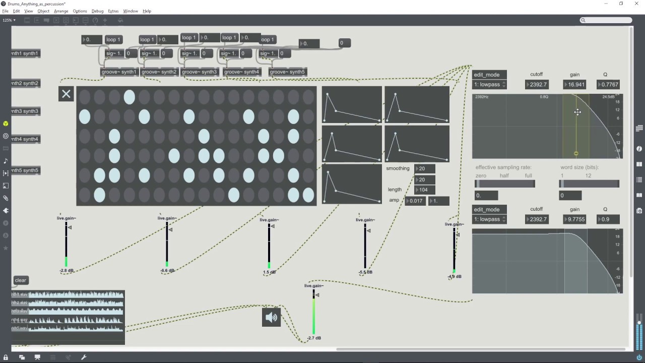 Max/MSP Tutorial: audio envelope step sequencer (part 2)