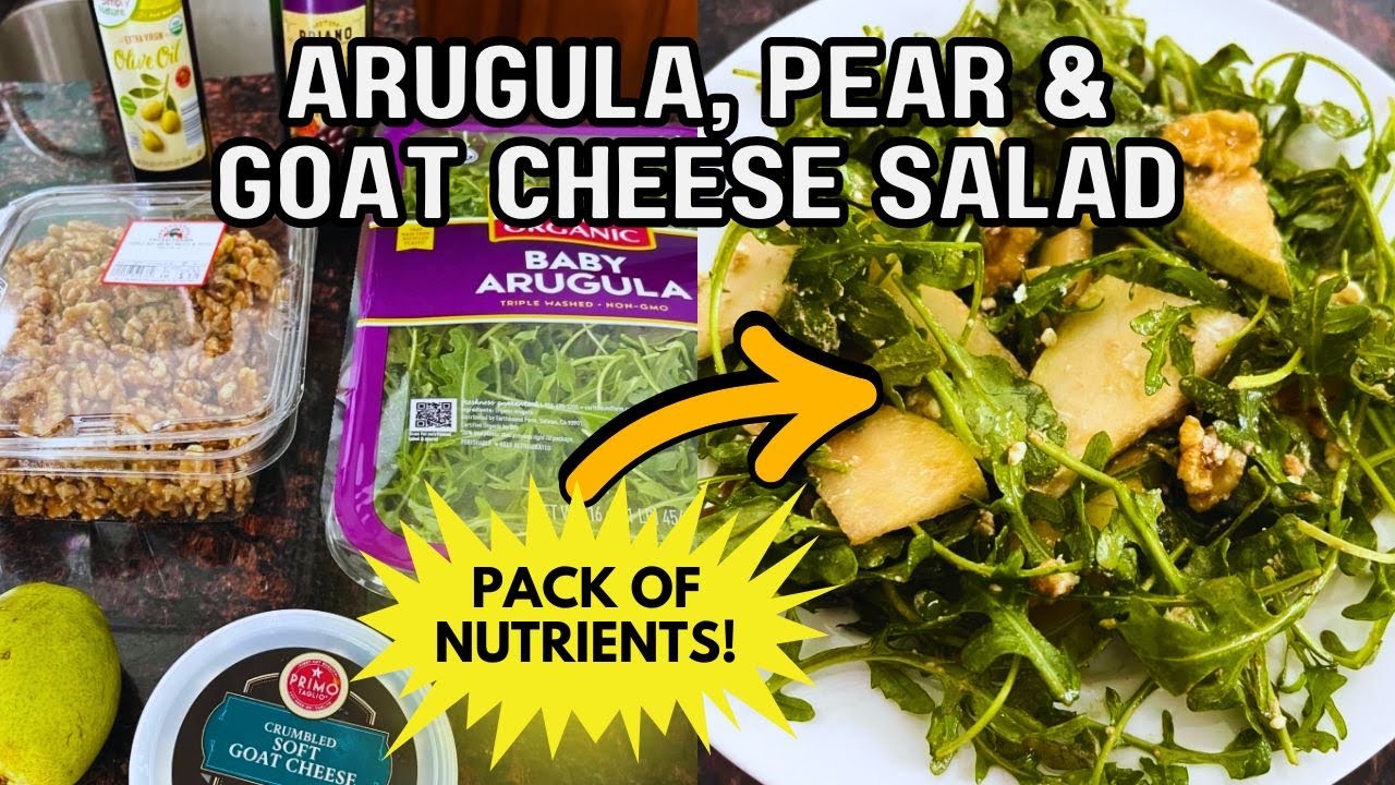 Arugula, Pear & Goat Cheese Salad 🍐 Healthy Gourmet in 5 Minutes! | Quick & Easy Side Dish Recipe ✨
