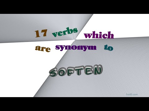 soften - 18 verbs synonym to soften (sentence examples)