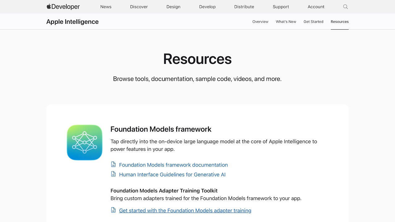 Resources Intelligence Developer · Developer.apple.com · 2026