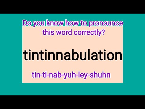 Meaning, Pronounciation and Sentence with - tintinnabulation