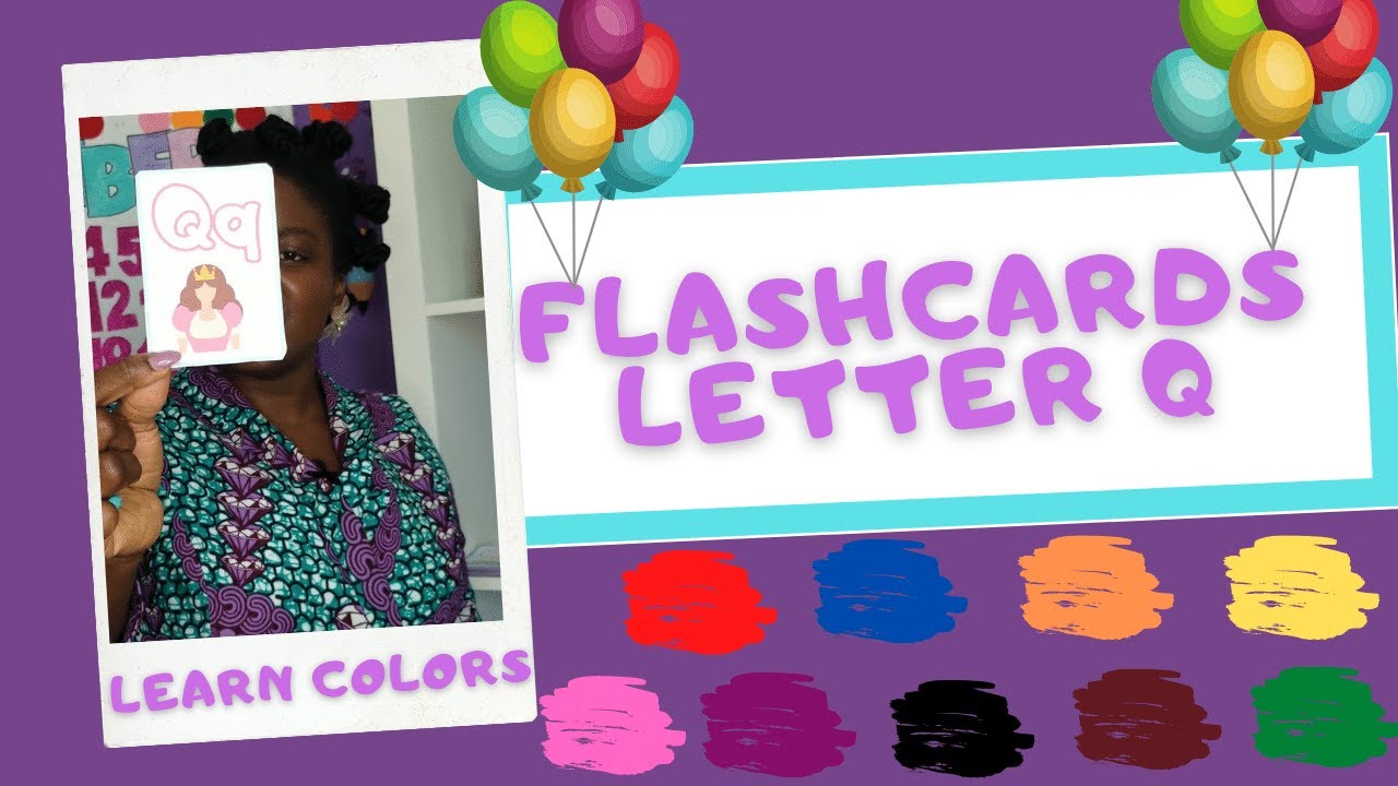 Letter Q flashcard coloring activity for toddlers - free printable sheets included -Storytime Haven