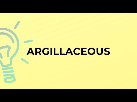 What is the meaning of the word ARGILLACEOUS?