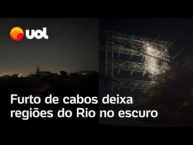 Furto de cabos causa incêndio e deixa partes do Rio no escuro