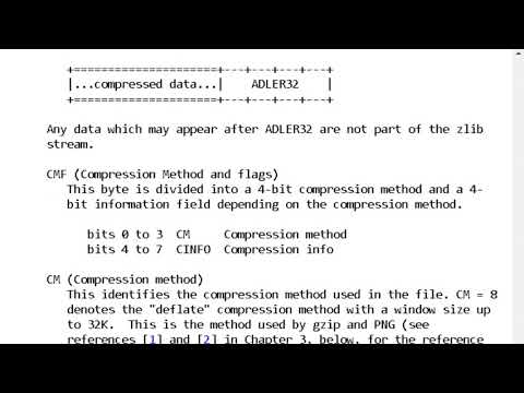 RFC 1950 : ZLIB Compressed Data Format Specification version 3.3