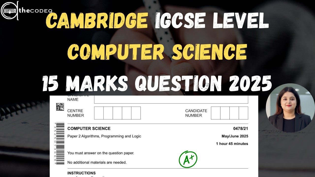 IGCSE Computer Science 0478 | 15 Mark Pseudocode Question Solved | Random Numbers & Arrays