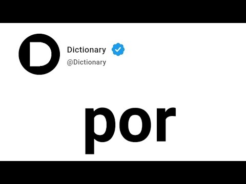 por Meaning In English