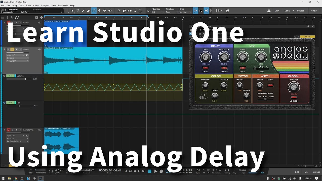 Learn Studio One 5.3 | Analog Delay - In Depth