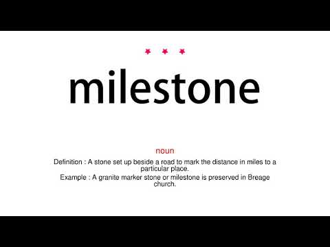 How to pronounce milestone - Vocab Today