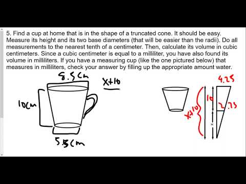Volume of a Truncated Cone Lesson 38 HW Review Part 3