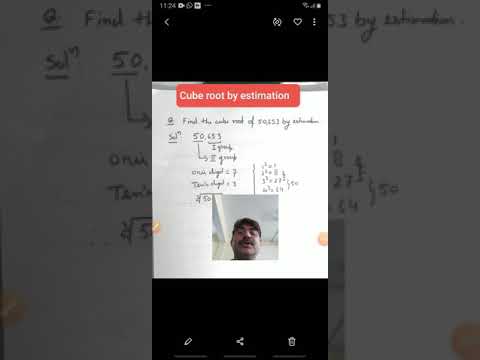 Class VIII Maths, cube root of 50653 by estimation