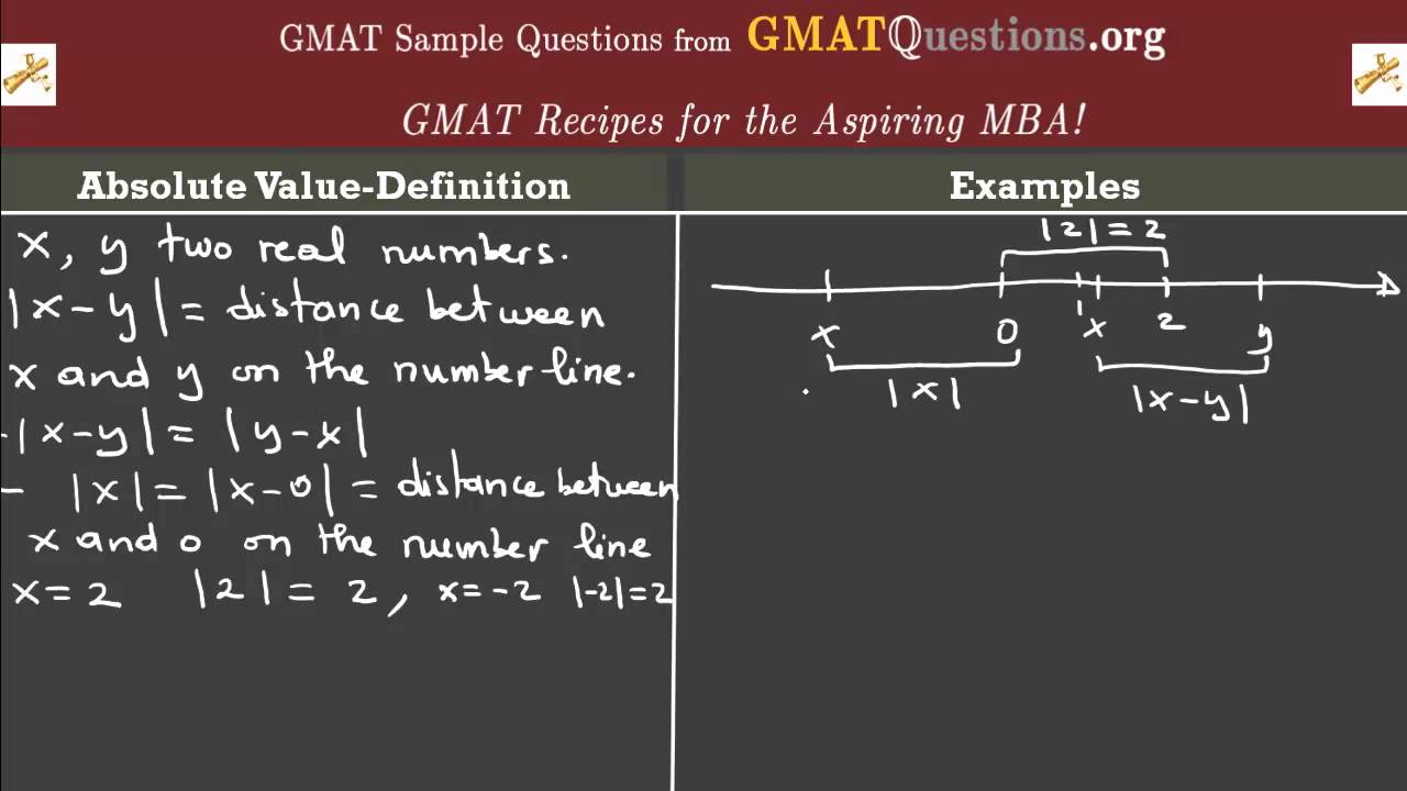 GMAT Sample Questions - Absolute value 1