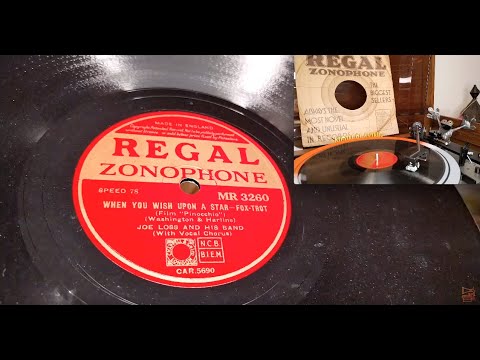 When You Wish Upon A Star ~ Joe Loss & His Band - Chick Henderson 1940 Regal Zonophone 78 Pinocchio