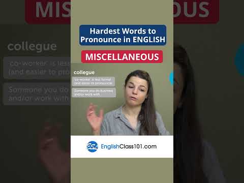 Learn English Most Difficult Words to Pronounce: Colleague #shorts #english #englishclass101