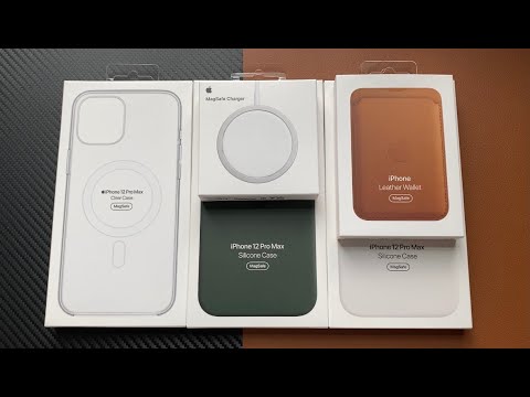 Unboxing Aesthetic: iPhone 12 Pro Max - MagSafe Wallet, Silicone Cases, Clear Case, and Charger