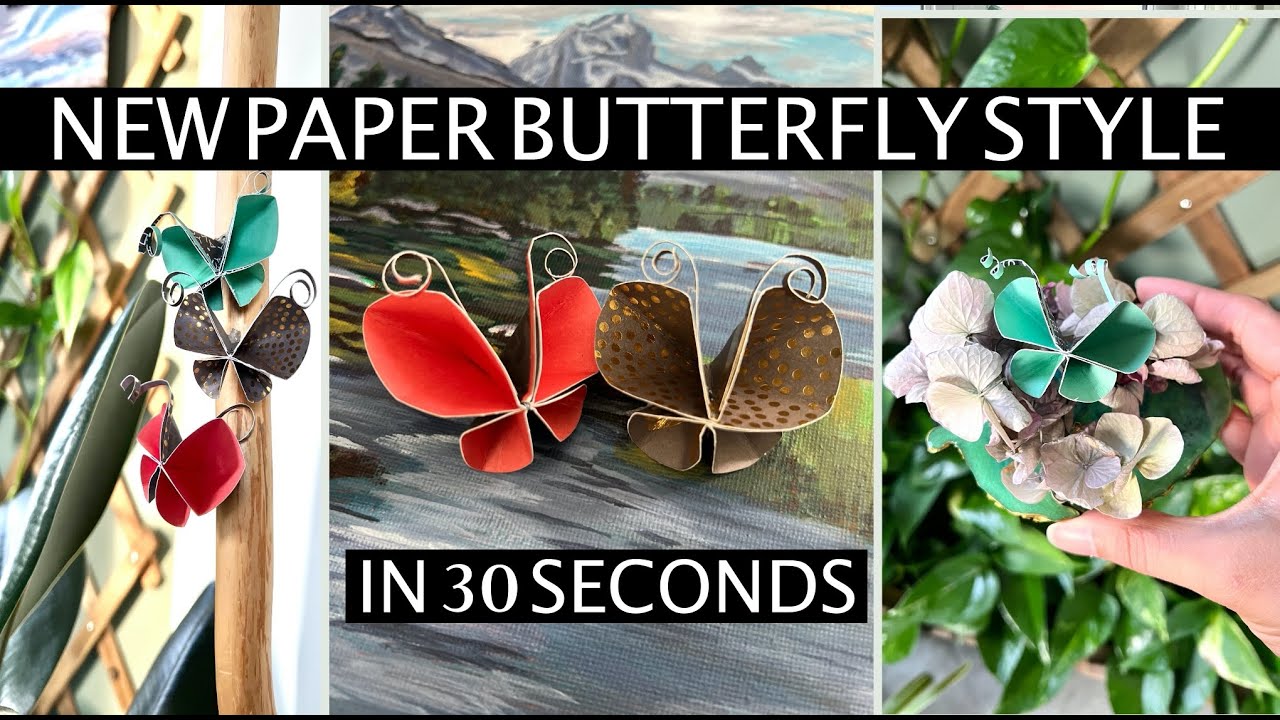 How to Make EASY ORIGAMI BUTTERFLY with Paper in 30 SECONDS
