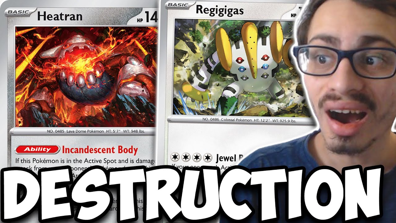This 21 Energy Heatran Regigigas Deck DESTROYS The Top Meta Cards!