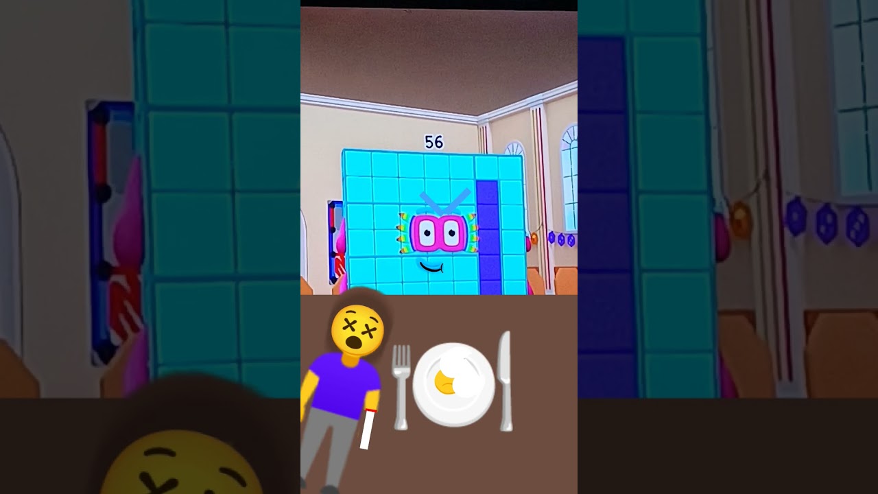 numberblocks 56 eat lari's Hand
