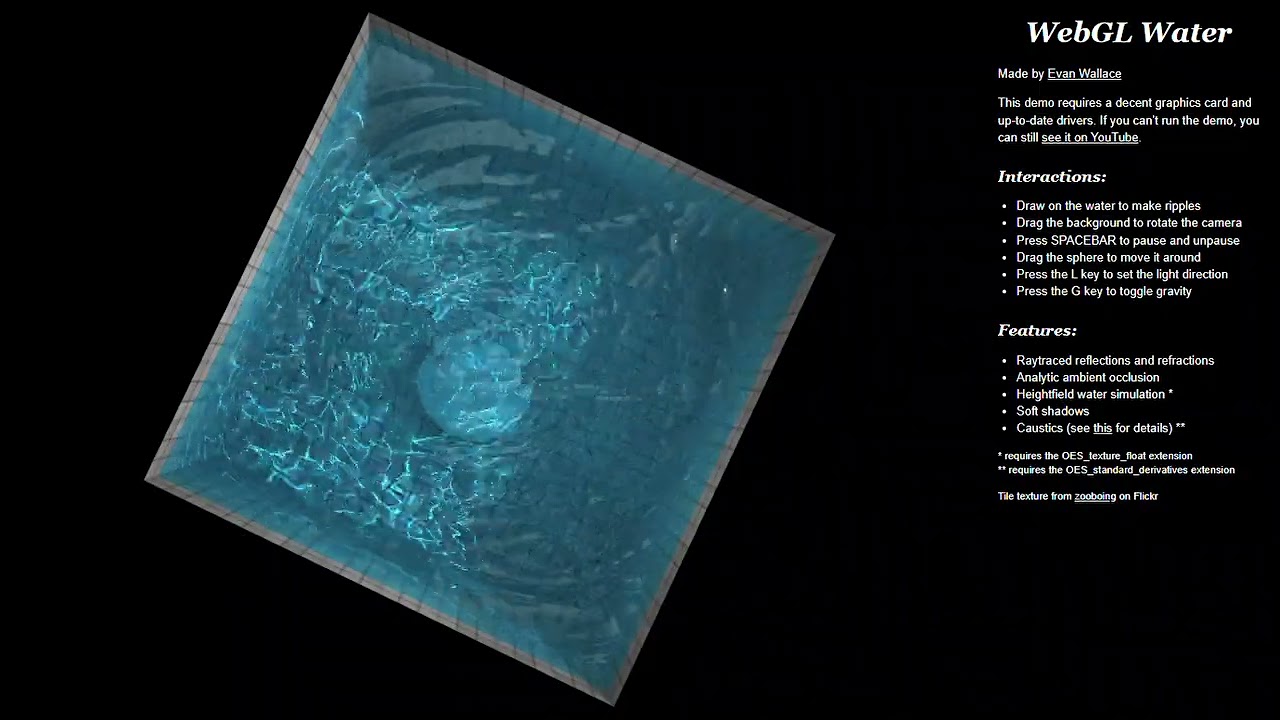 WebGL Water Simulation 2022