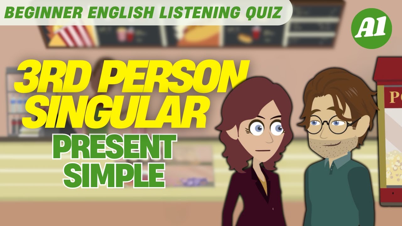 #6 Beginner English Listening Quiz | Present Simple – Third Person Singular