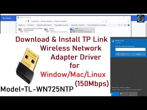 How to Download & Install TP Link TL-WN725N Wireless Adapter Driver Without CD (Step By Step)