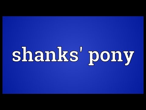 Shanks' pony Meaning