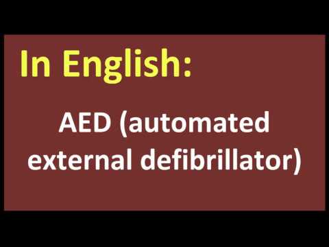 AED automated external defibrillator spanish MEANING